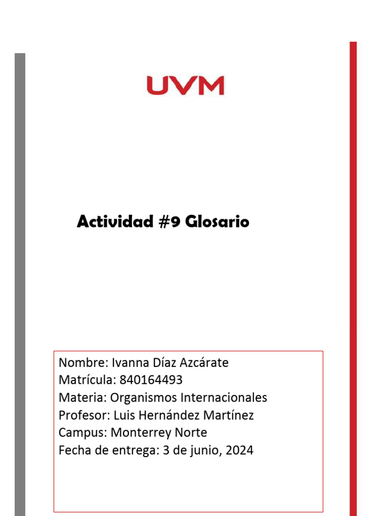 A9 - IDA Glosario Organismos | PDF | Institución | Cooperación