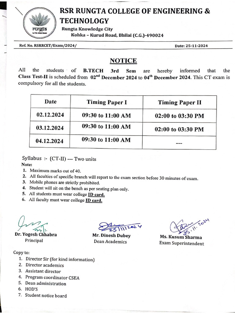 BTech 3rd Sem CT-2 | PDF