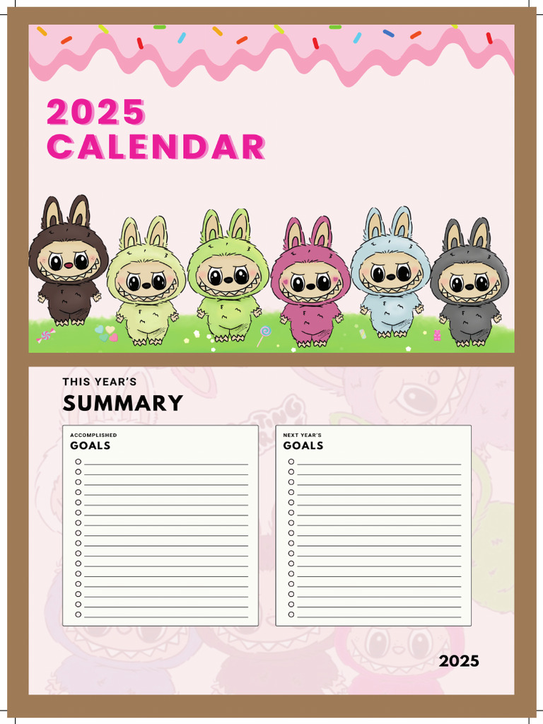 Labubu A5 Calendars For Printing | PDF