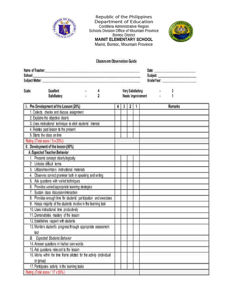 Observation Form | PDF