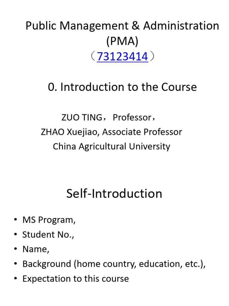 Public Management & Administration Course Overview | PDF | Methodology ...