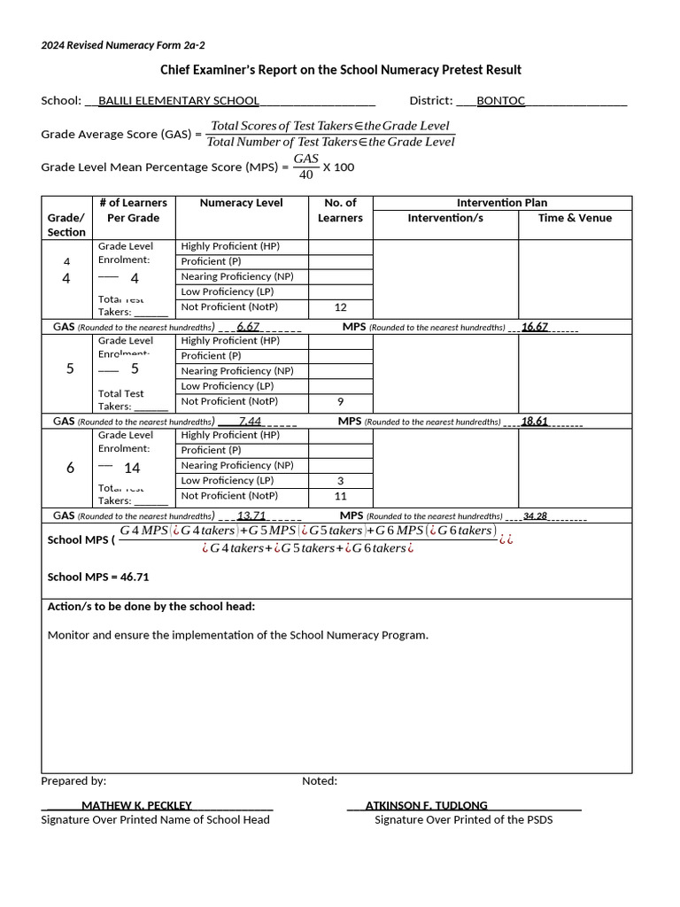 Numeracy Form 2a 2 | PDF | Learning