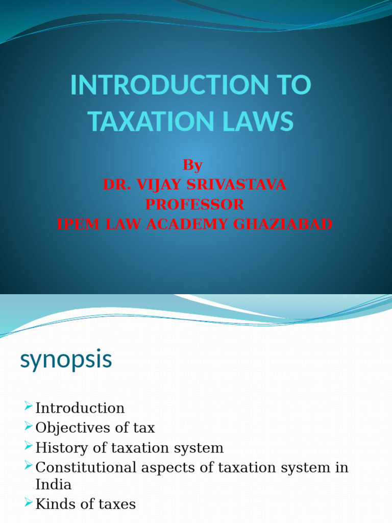 Overview of Taxation Laws in India | PDF | Taxes | Income Tax