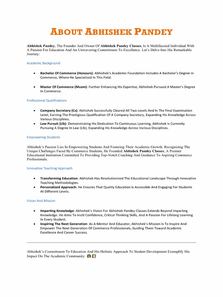 PPM Sem 1 Abhishek Pandey Classes | PDF