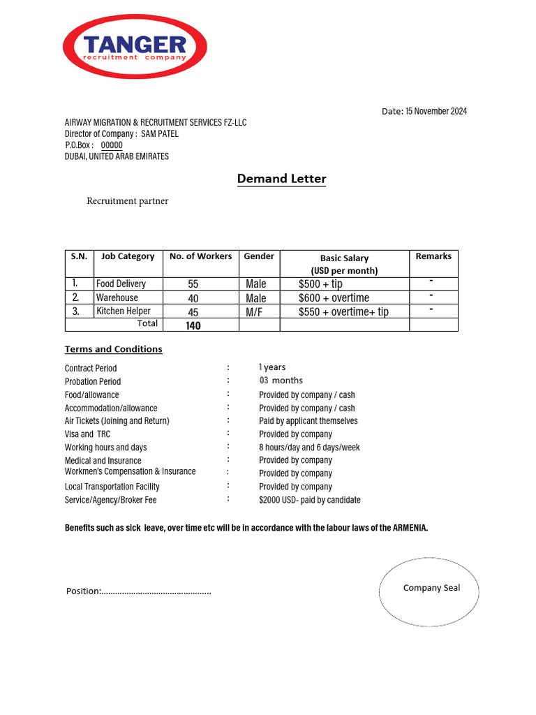 Sample Demand Letter | PDF