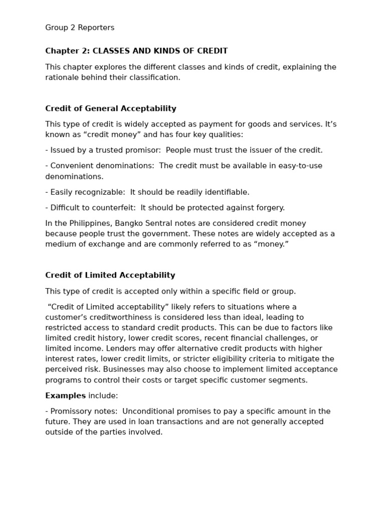 Grp.2 Report Credit and Collection. | PDF | Finance & Money Management ...