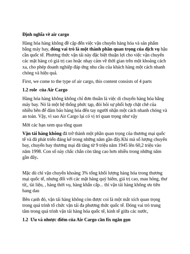 Air Cargo | PDF