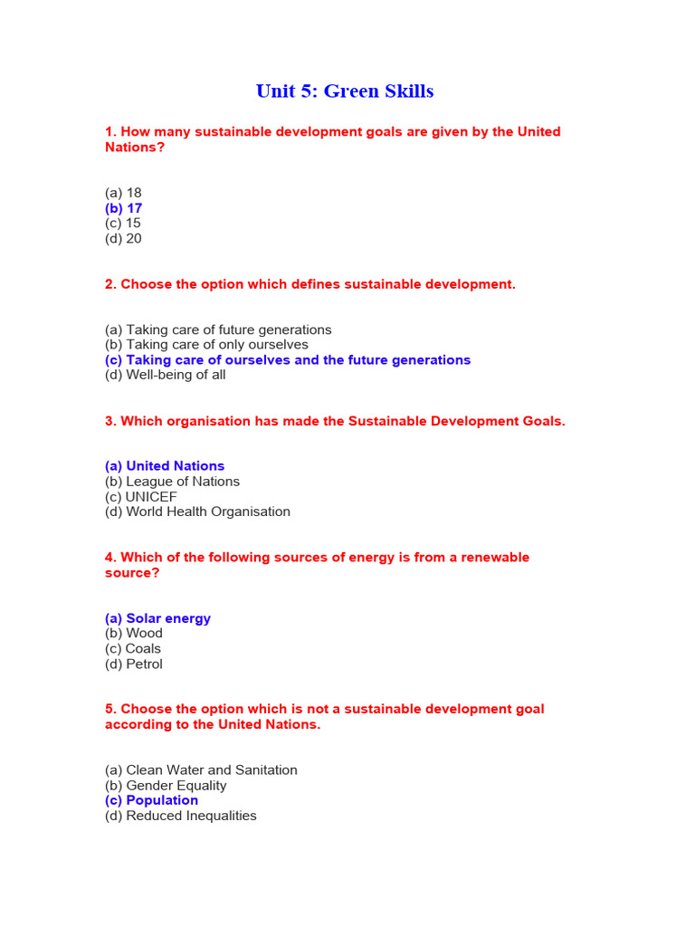 Chapter5 - Green Skills Class 10 | PDF | Sustainability | Sustainable ...