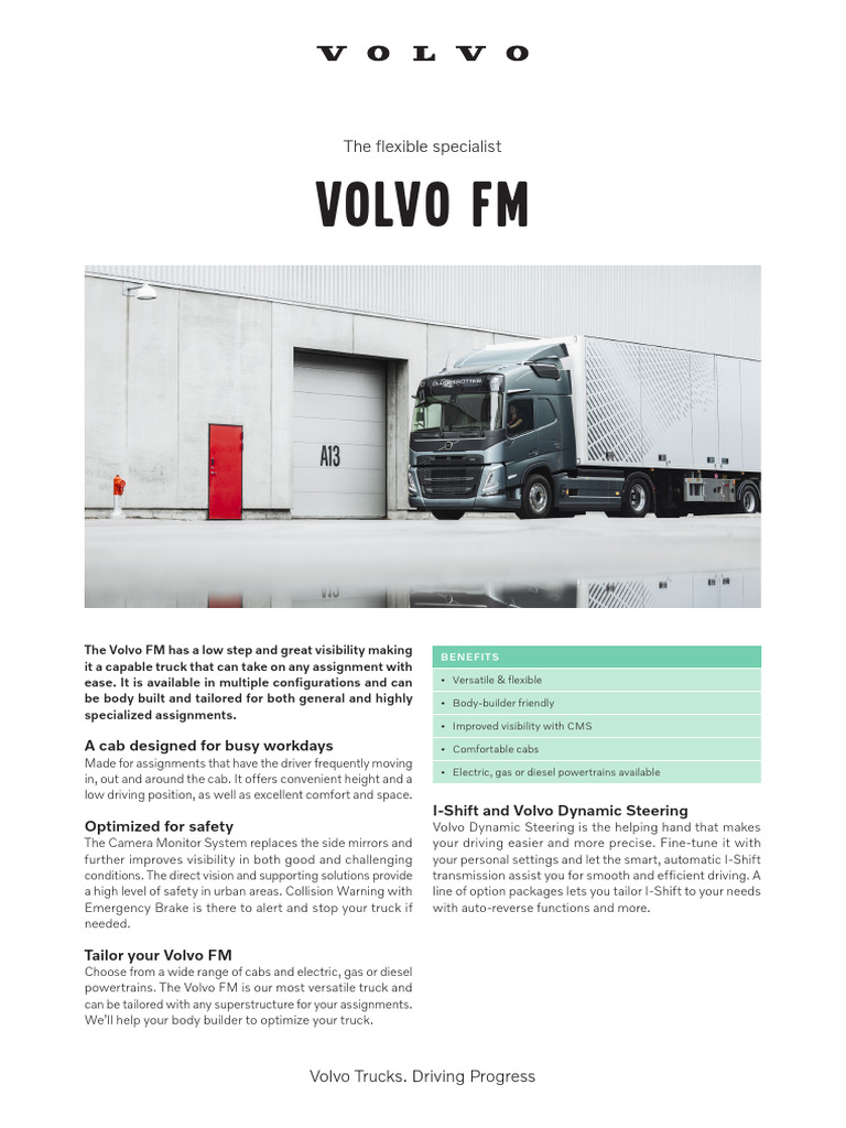 Volvo FM Infosheet EN Global | PDF | Truck | Commercial Vehicles
