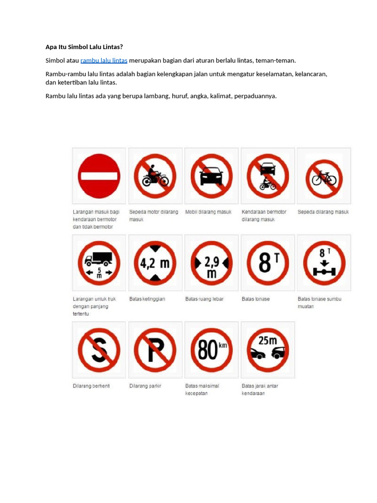 Apa Itu Simbol Lalu Lintas 2 | PDF