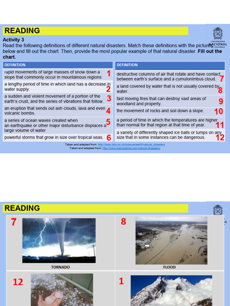 Natural Disasters Chart Hechoooo | PDF | Natural Disasters | Earth ...