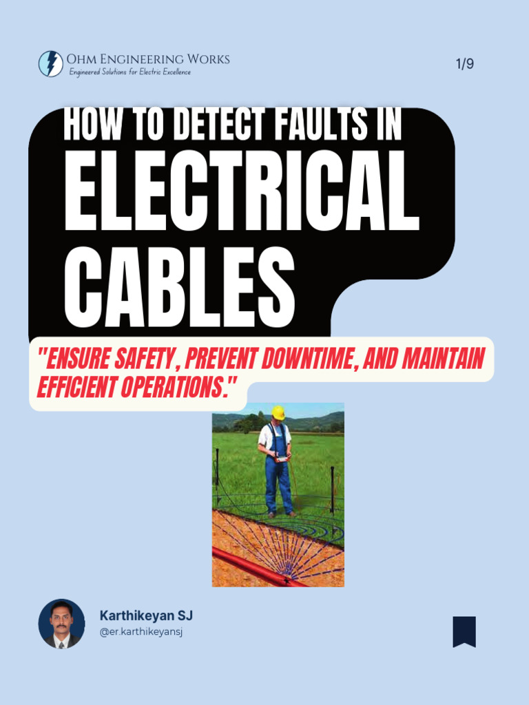 Electrical Cable Fault Detection Guide | PDF | Insulator (Electricity ...