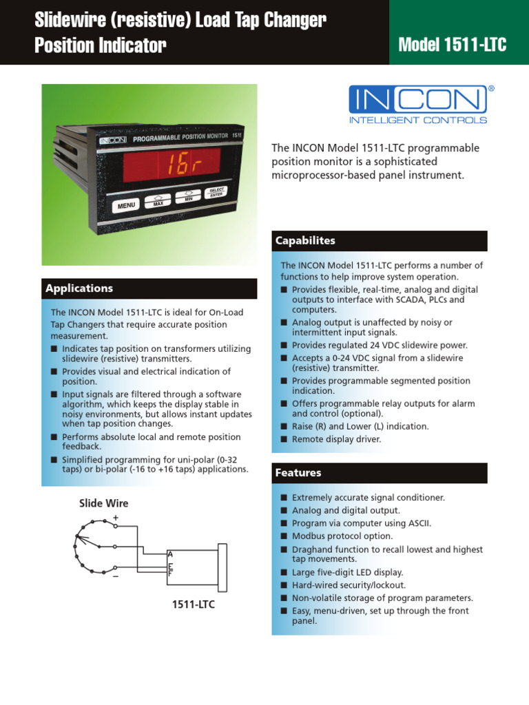 Programmable Load Tap Changer Monitor | PDF | Alternating Current | Programmable Logic Controller