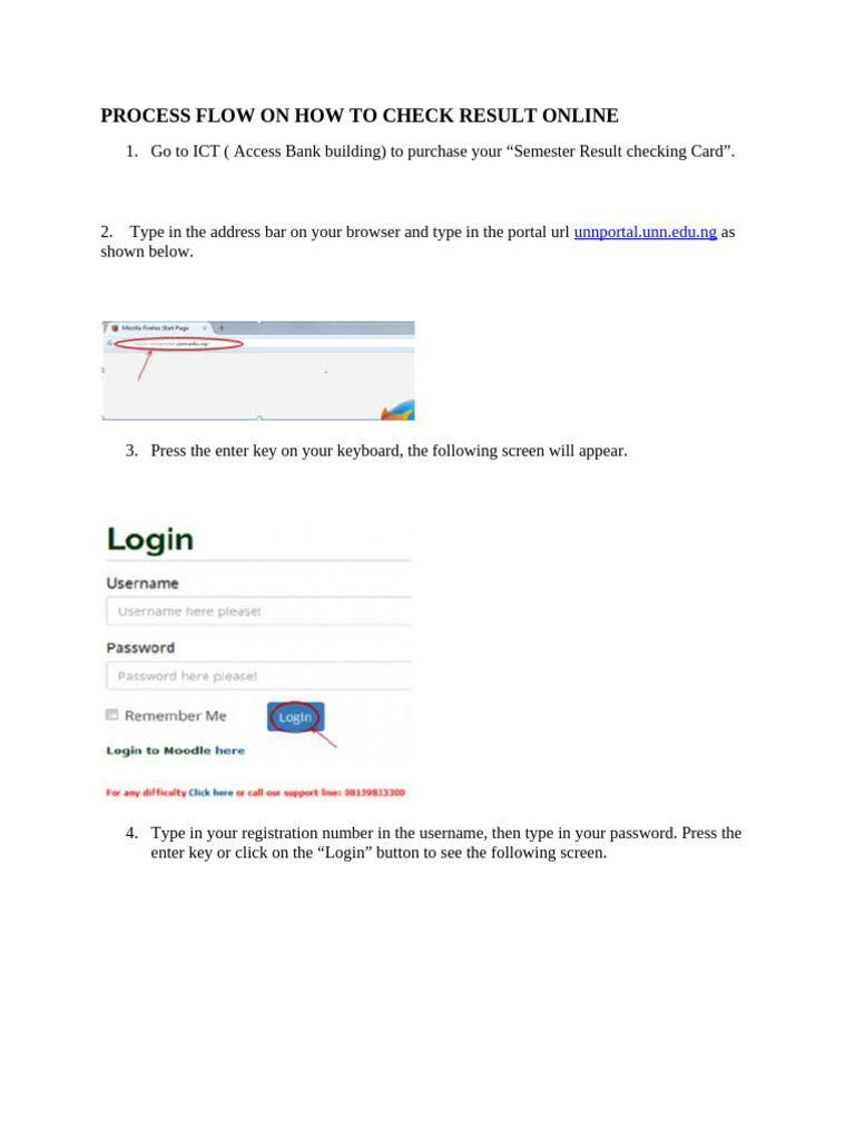 Process Flow On How To Check Result Online | PDF