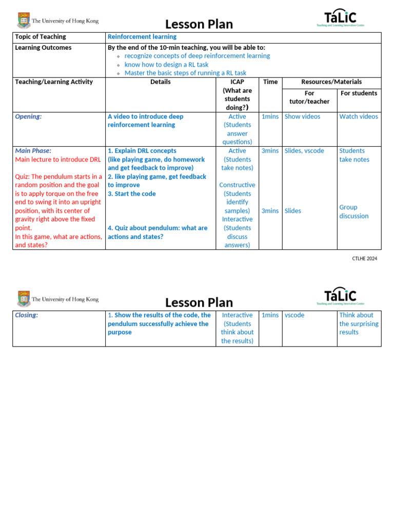 Lesson Plan | PDF | Lesson Plan | Cognitive Science
