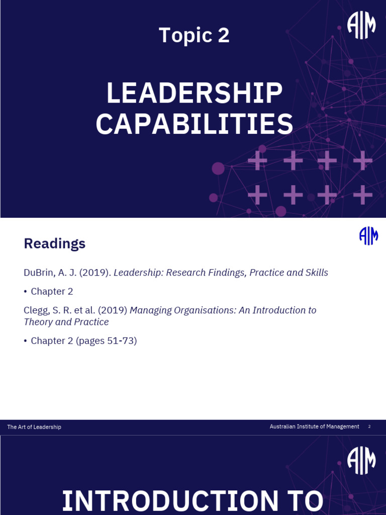 AOL - Topic2 - Slide Deck v3.0 | PDF | Leadership | Emotional Intelligence