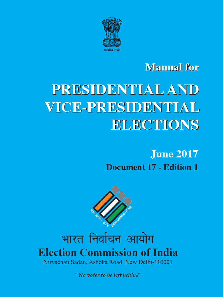 Manual On Presidential Election - Vol. 1 (English) | PDF | Voting ...