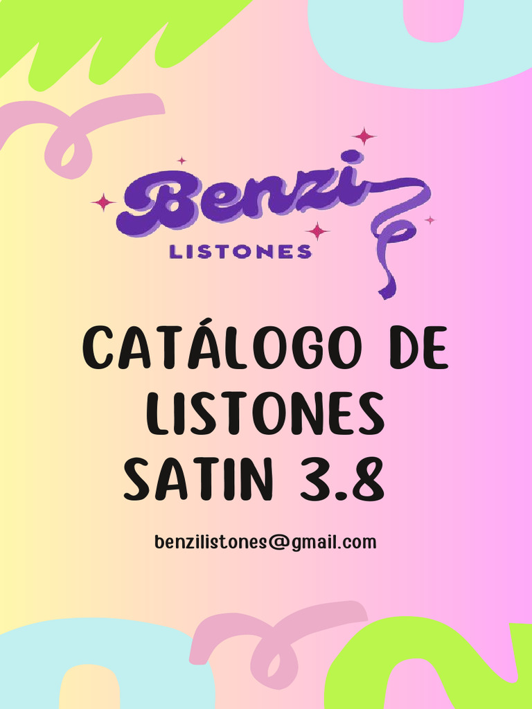 Catálogo Listones Satin 3.8 colores | PDF