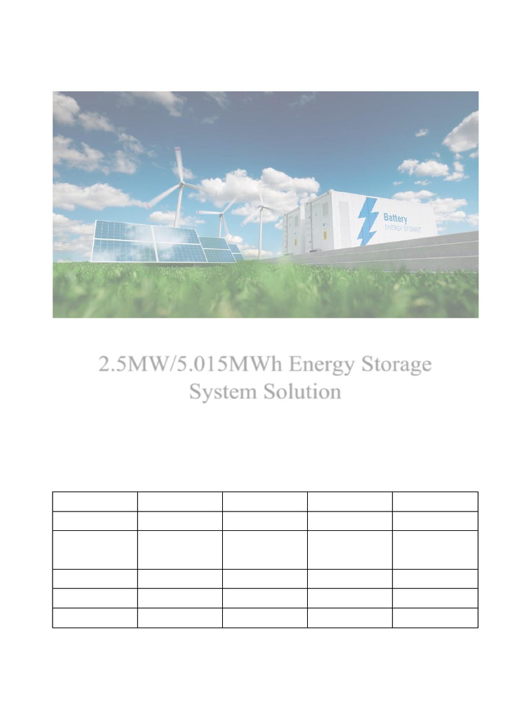 2.5MW-5.015MWhenergy Storage system-20241008-V2.0-EN | PDF | Electrical Grid | Rechargeable Battery