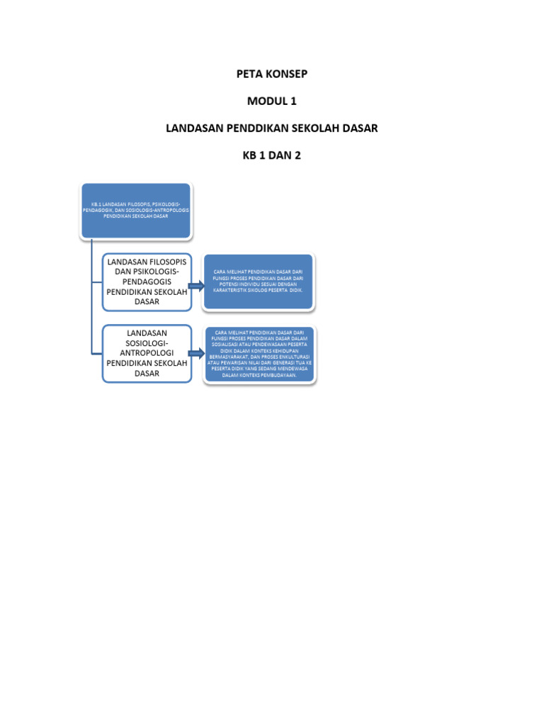 Peta Konsep Modul 1 Perspektif Pendidikan Sd-Dini Hanifah | PDF