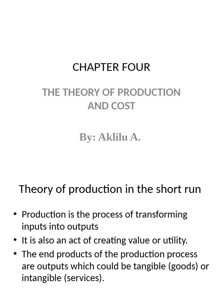 Introduction To Econ-B - Chapter 4 - Production and Cost | PDF | Production Function | Business ...