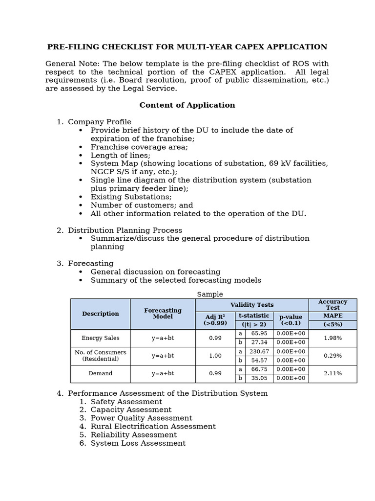 Multi-Year CAPEX Application Format | PDF | Forecasting | Scientific Method