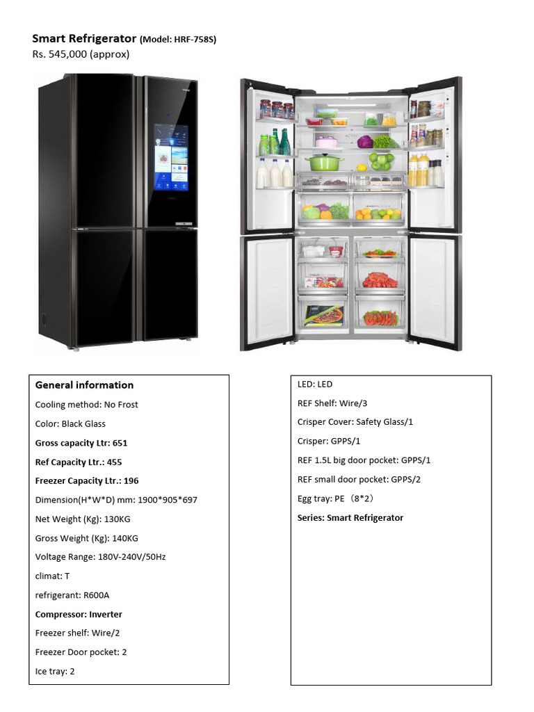 Smart Refrigerator | PDF