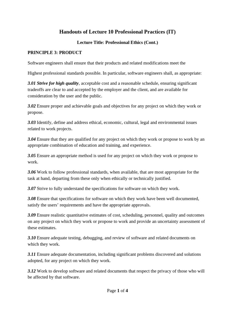 CSC110 Handouts Lecture10 | PDF | Conflict Of Interest | Employment