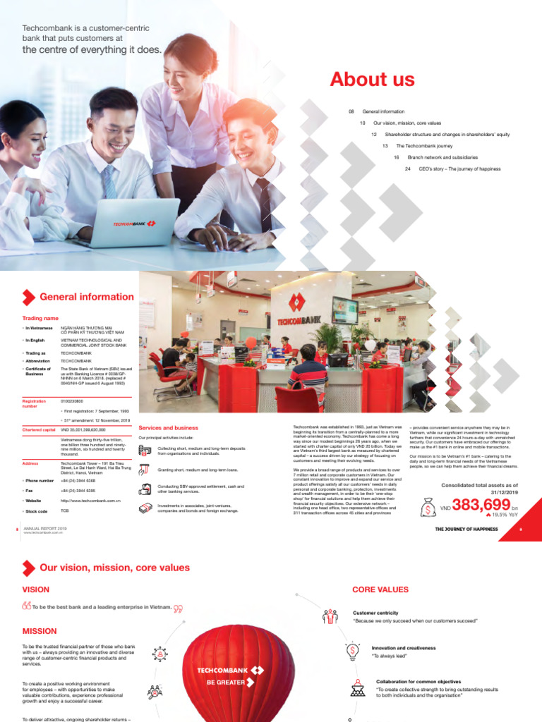Techcombank Annual Report 2019 Overview | PDF | Banks | Investing