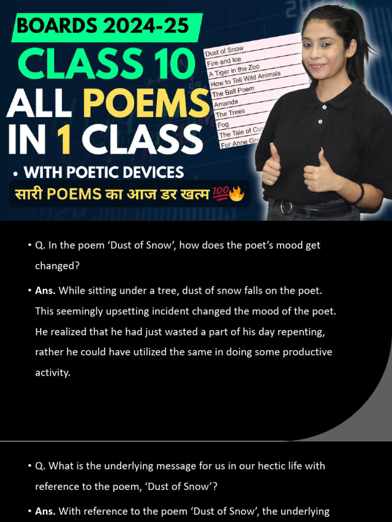 All Poems Class 10 Imp Ques Taniya - 241129 - 115257 | PDF | Greed | Poetry