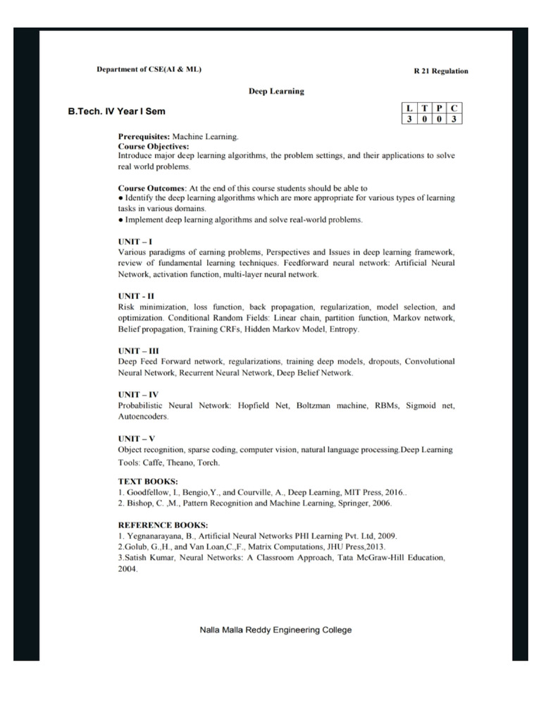 4-1 Subject Syllabus | PDF