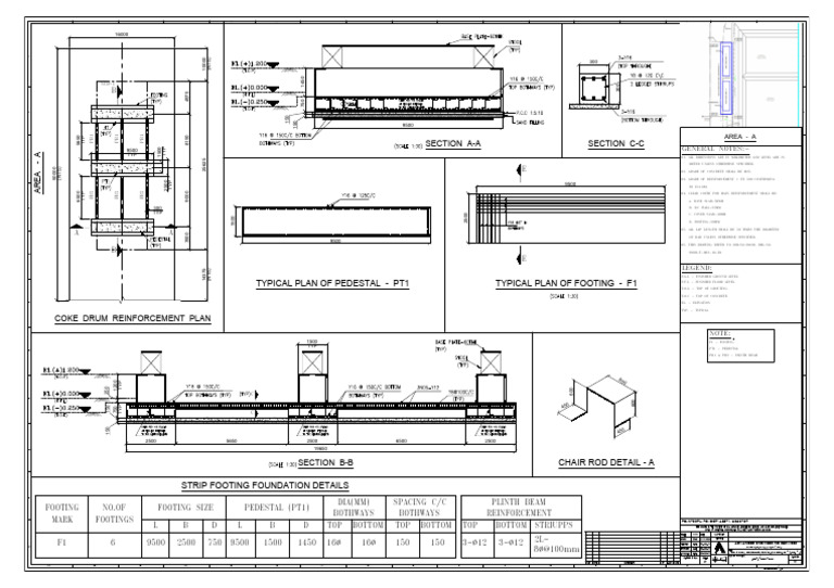Coke Drum Reinforcement Plan Details | PDF | Civil Engineering