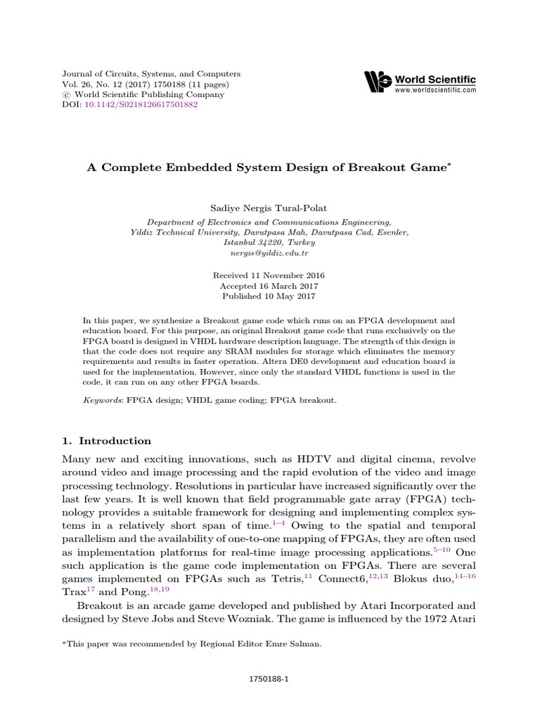 FPGA-Based Breakout Game Design in VHDL | PDF | Rgb Color Model | Field ...