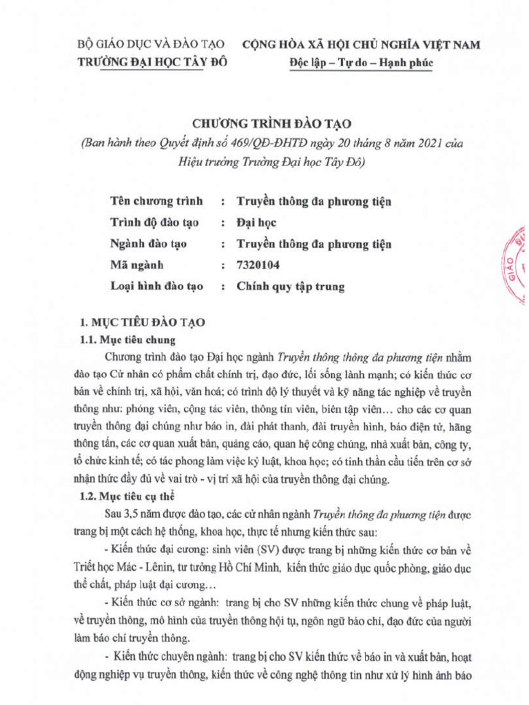 CTDT TTDPT 2021 | PDF