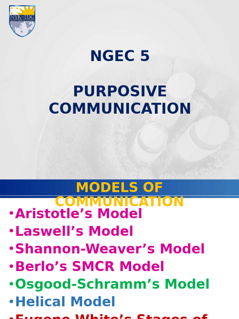 NGEC 5 PPT - Models of Comm | PDF | Communication | Human Communication