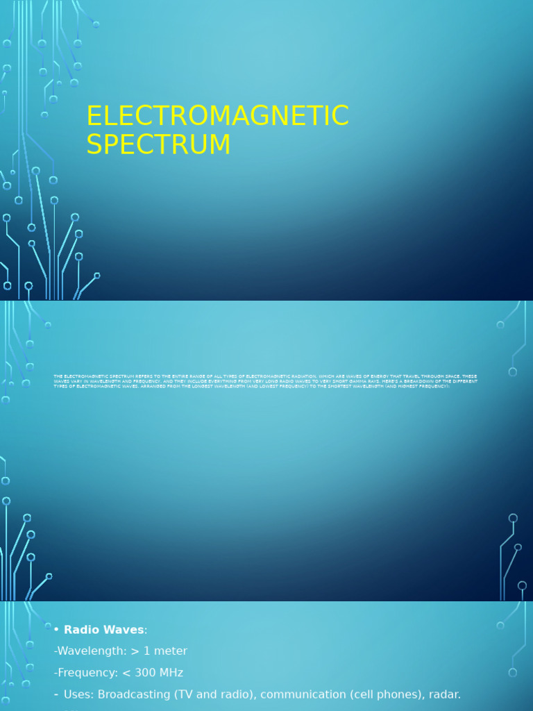 Electromagnetic Spectrum | PDF | Modulation | Multiplexing