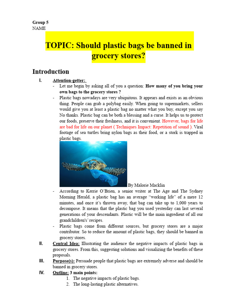 Banning Plastic Bags: Environmental Impact | PDF | Plastic | Climate Change