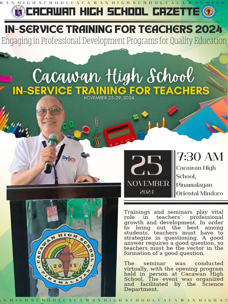 First Day of Inset | PDF | Teachers | Collaboration