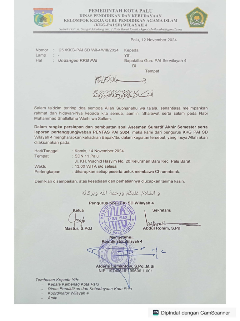 Undangan KKG Pai | PDF
