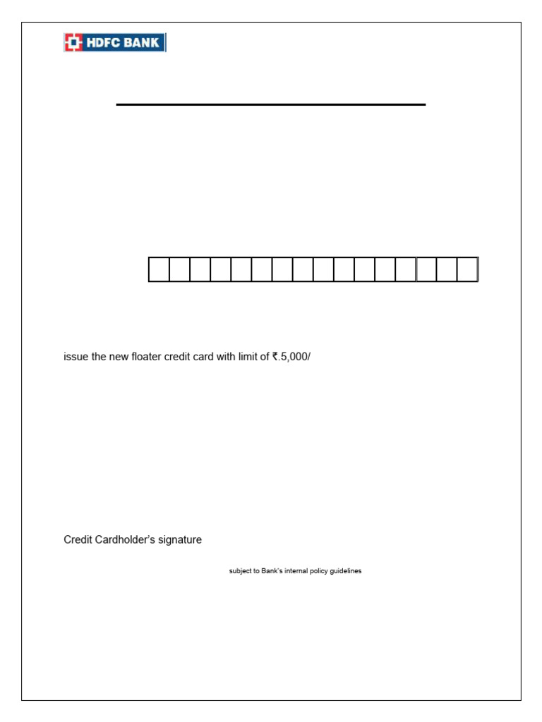 Floater Card - CoBrand - Customer Declaration - Apr'23 | PDF