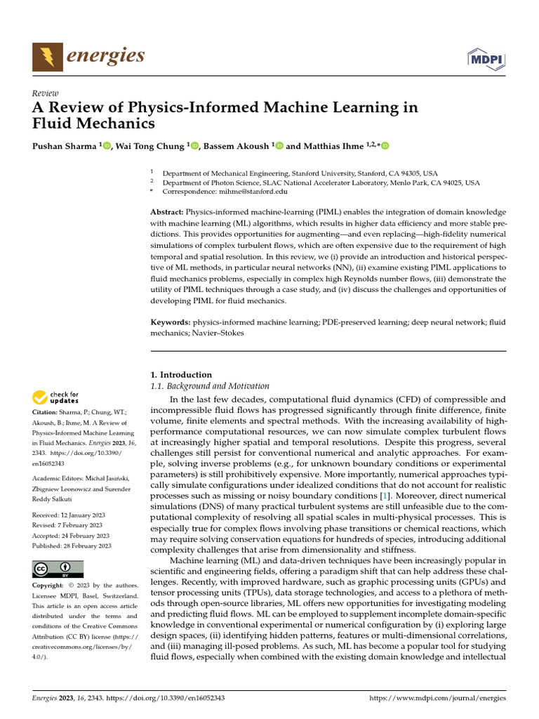 A Review of Physics-Informed Machine Learning in F | PDF | Machine ...