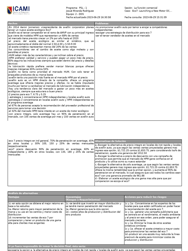Eco7 Launching A New Motor Oil Spanish Version | PDF | Mercado ...