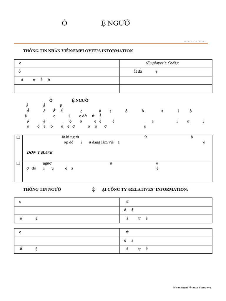 Relatives Declaration Form | PDF