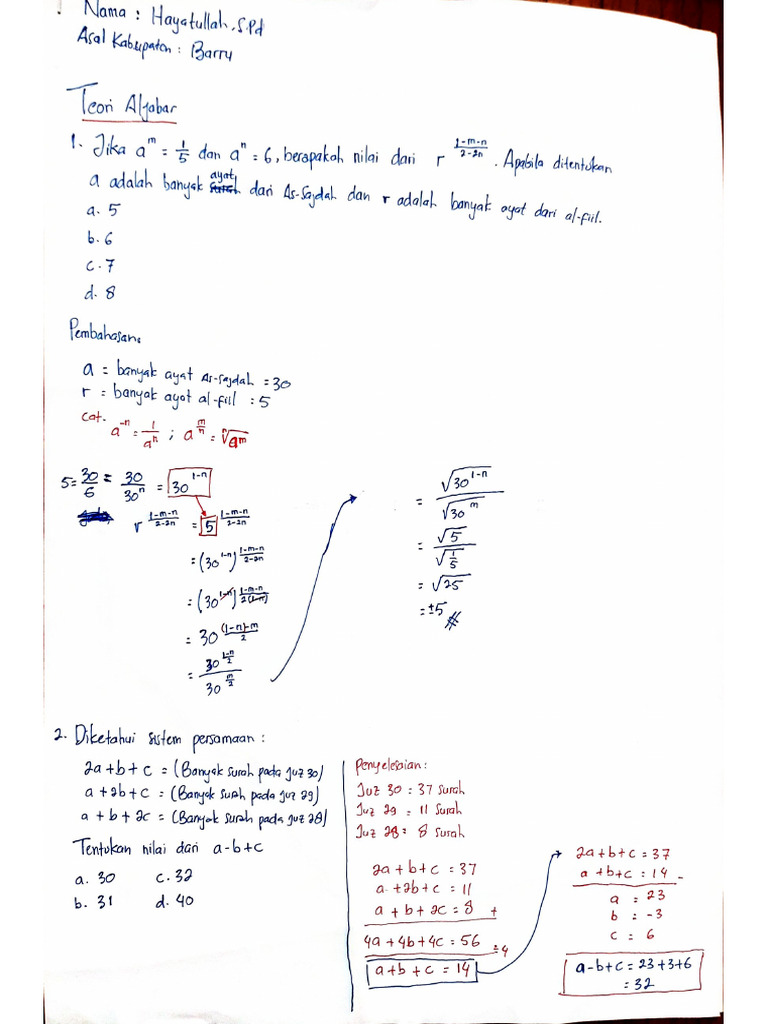 Bank Soal Bimtek KSM 2023 Sulsel | PDF
