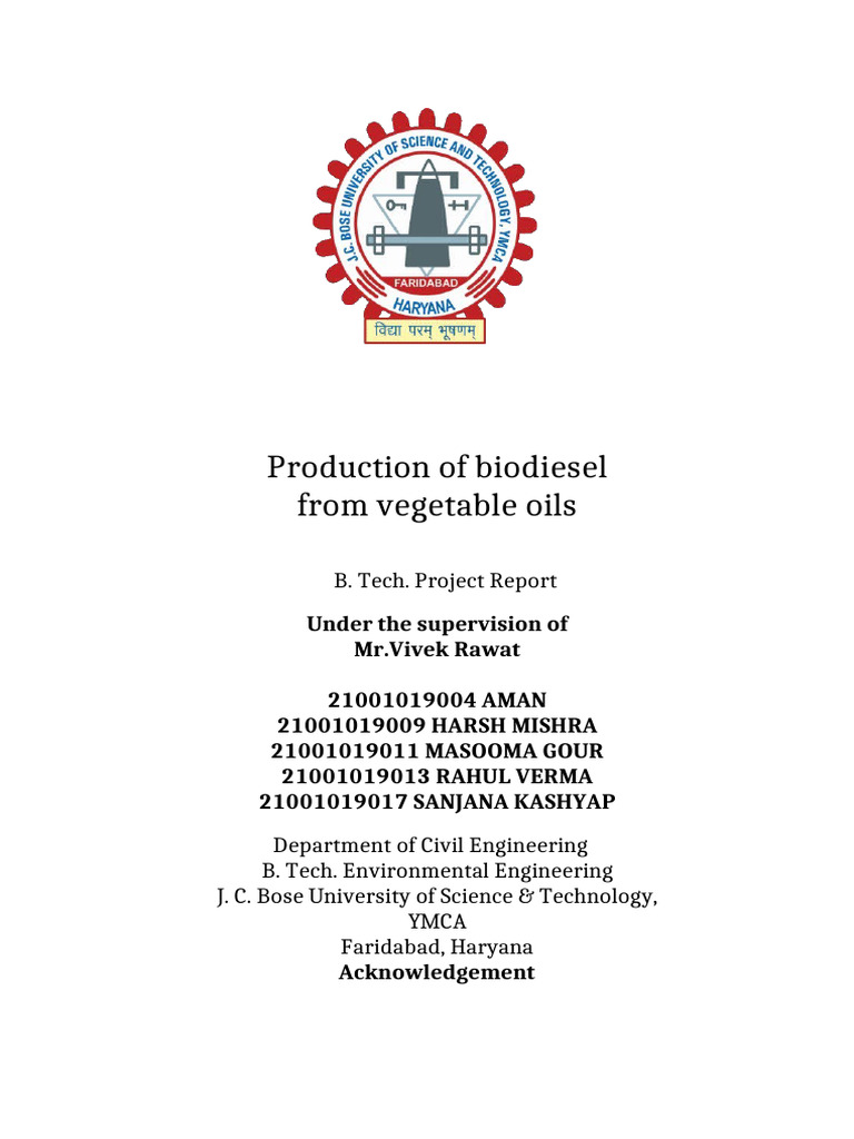 Biodiesel | PDF | Biodiesel | Diesel Fuel