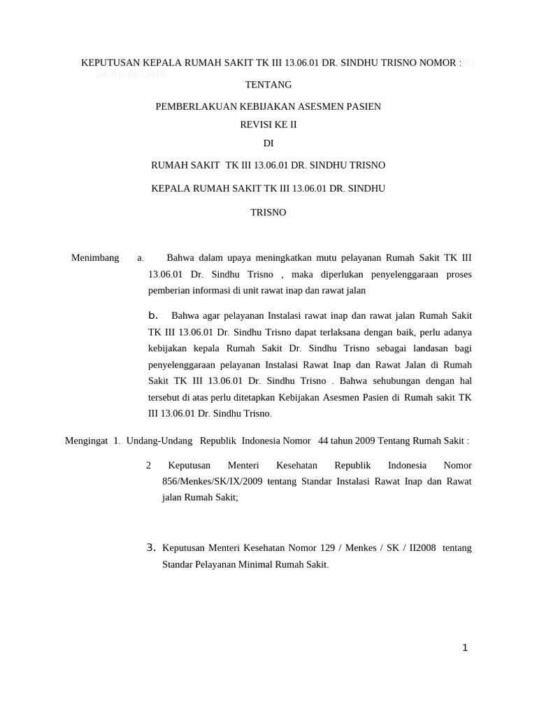 Kebijakan Revisi II | PDF