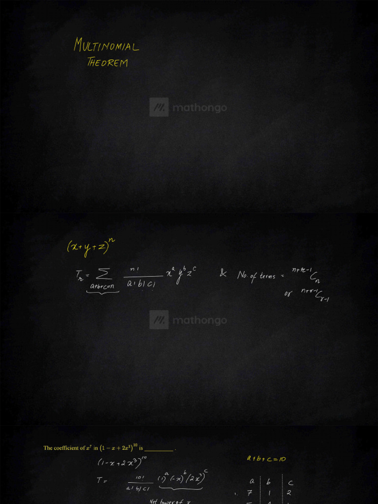 10 - Multinomial Theorem | PDF