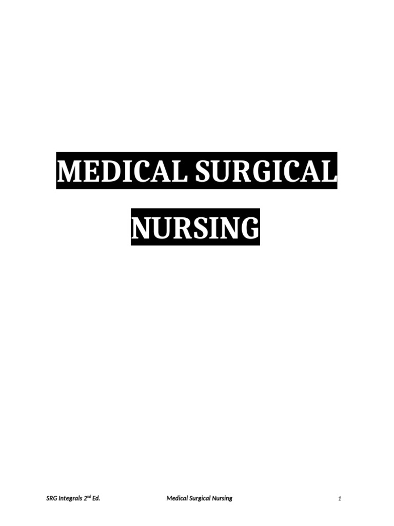 Medical Surgical Nursing PDF | PDF | Respiratory Tract | Heart