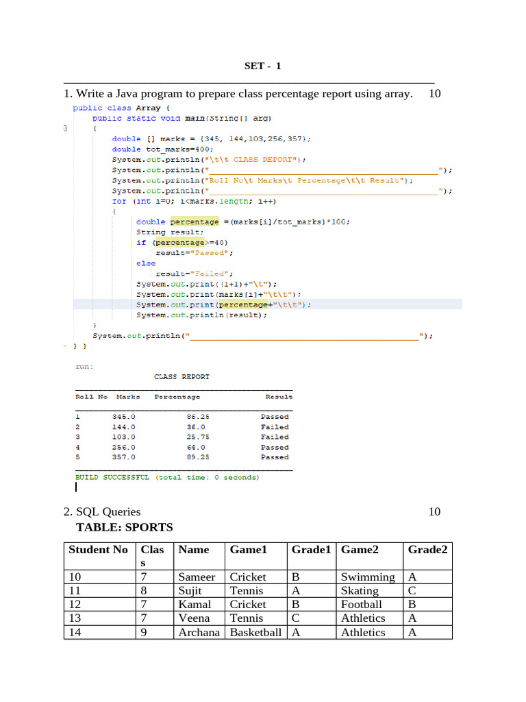 Sample Practical QP 1 | PDF Sample Practical QP 1 | PDF