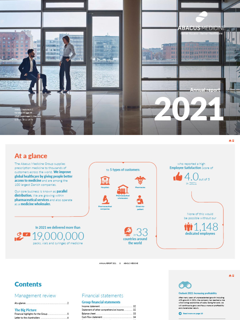 Abacus Medicine Annual Report 2021 | PDF | Economies | Financial Accounting